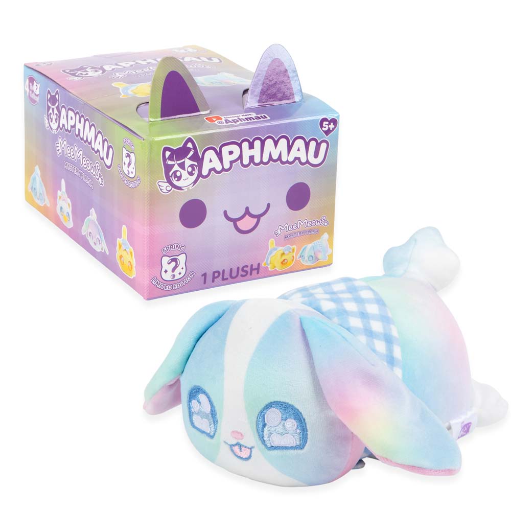 Blue Bunny Cat (Opened) - Aphmau - MeeMeows 6" Mystery Plush - Easter ...